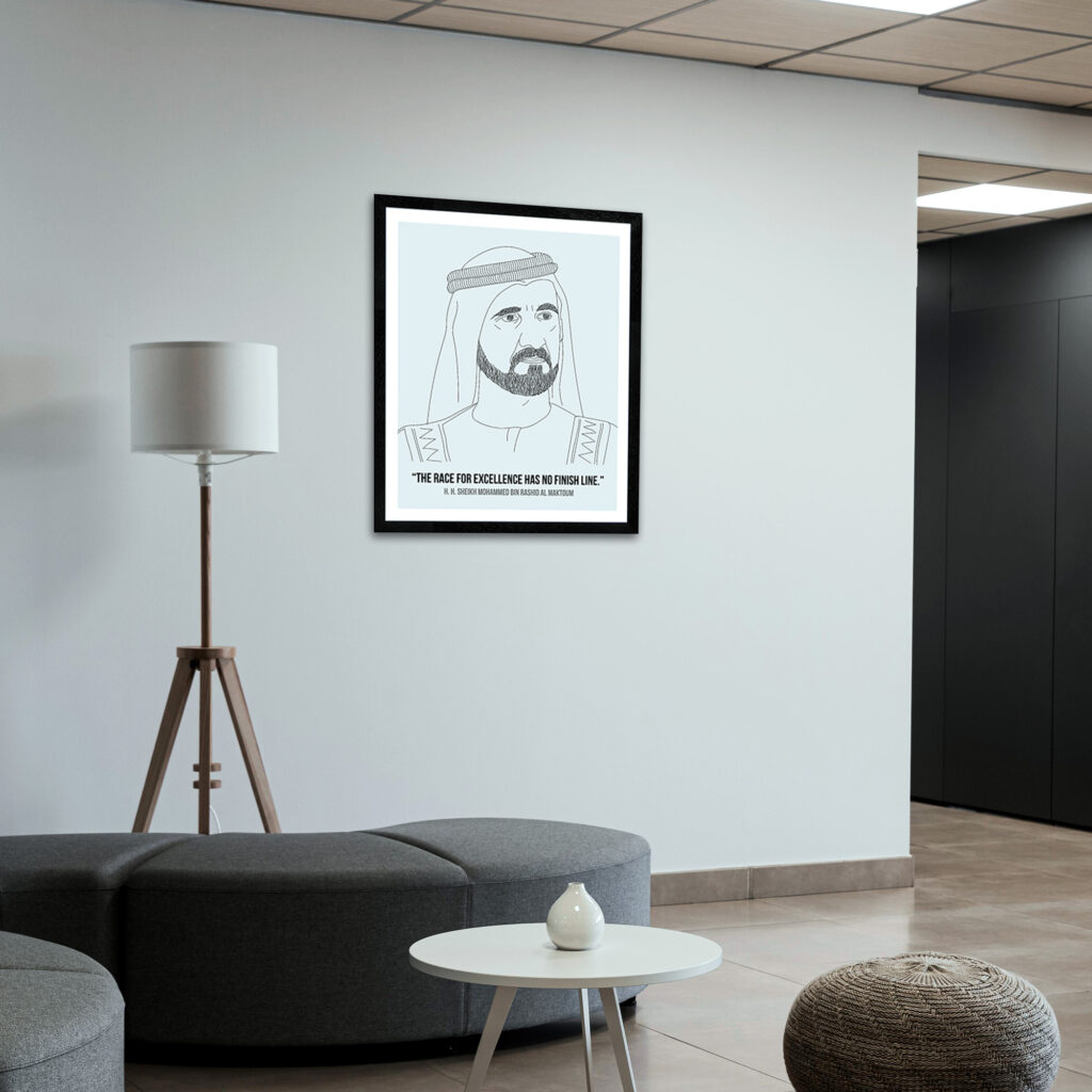 H.H. Sheikh Mohammed bin Rashid Al Maktoum with Quote – Bellcarts